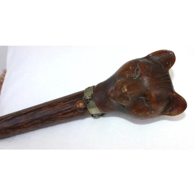 Antique Zoomorphic Cat Victorian English Walking Stick With Cat's Head ...