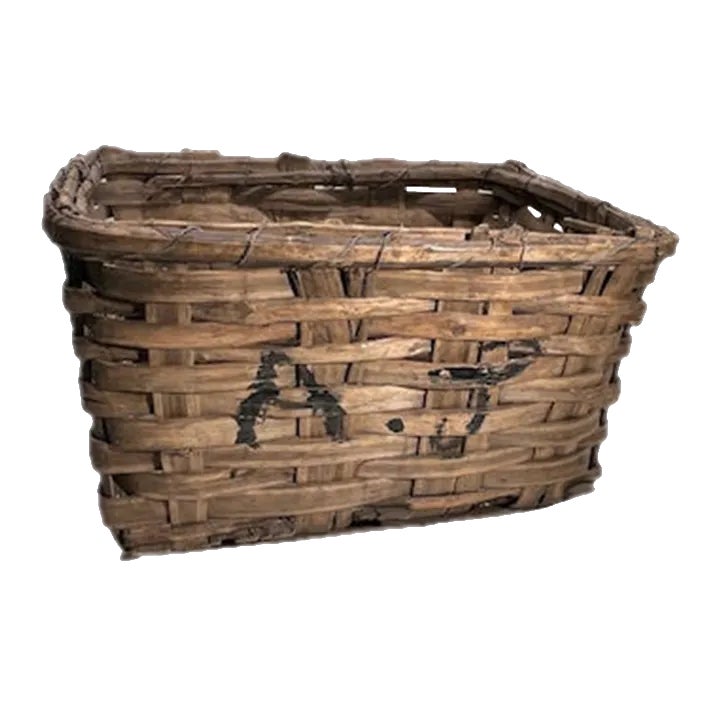 Vintage French Rectangle Harvest Basket - #160 | Chairish