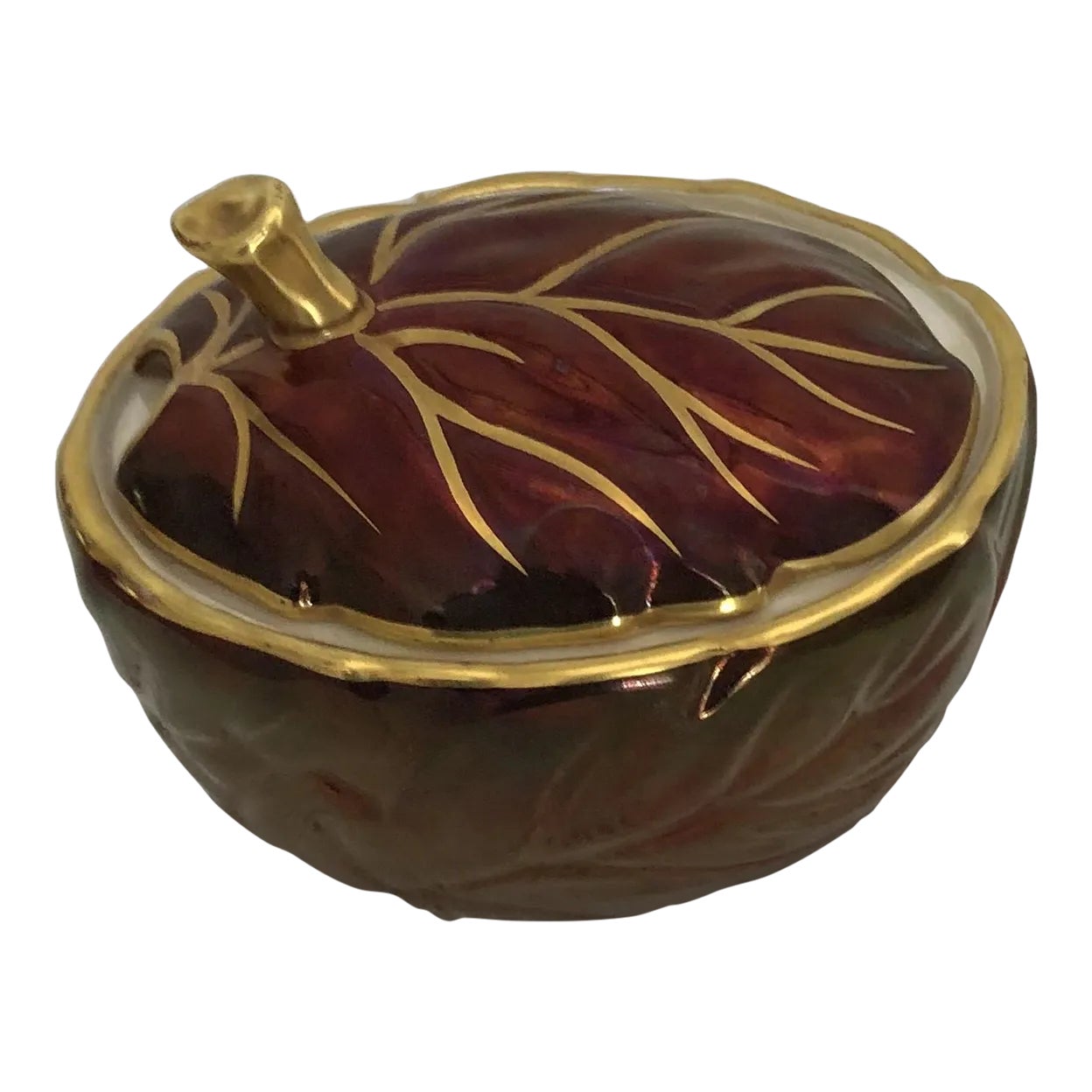 1940s English Carlton Ware China Rouge Royal Hand-Painted Ruby & Gold ...