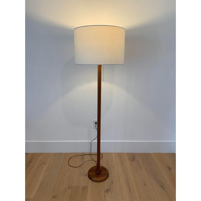 Mid Century Modern Walnut Floor Lamp | Chairish