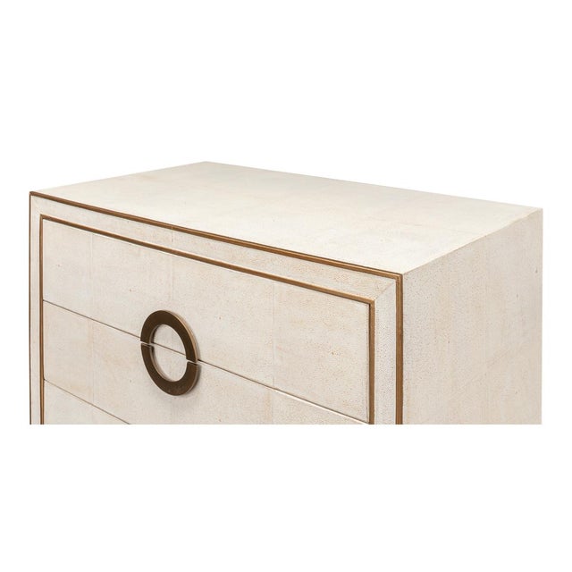 Pair of Art Deco Style Shagreen Embossed Leather Chest of Drawers ...