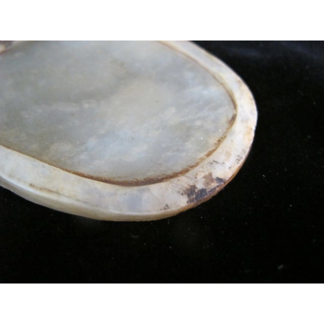 Chinese Green Jade Horned Devil Demon Inkstone Carving | Chairish