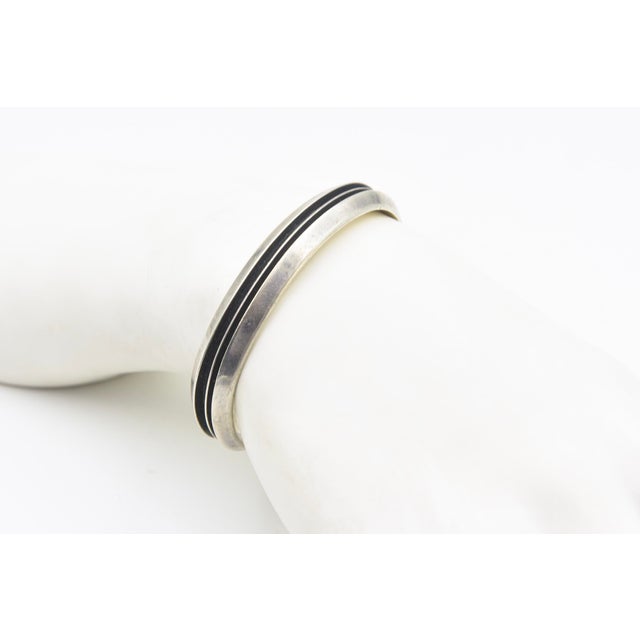 Navajo Native American Double Groove Sterling Silver Cuff Bracelet by ...