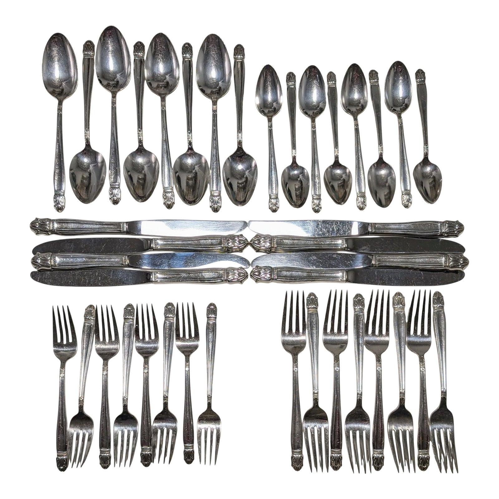 1930s Danish Princess Flatware - Service for Eight- 44 Pieces | Chairish