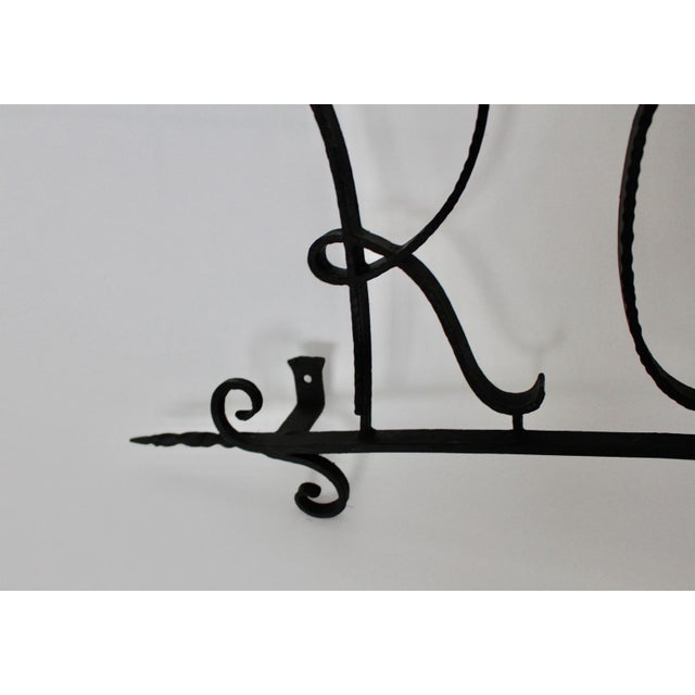 Austrian Wrought Iron Business Sign, 1950s | Chairish