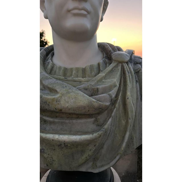 Huge Bust of Roman Emperor, 1950, Marble | Chairish