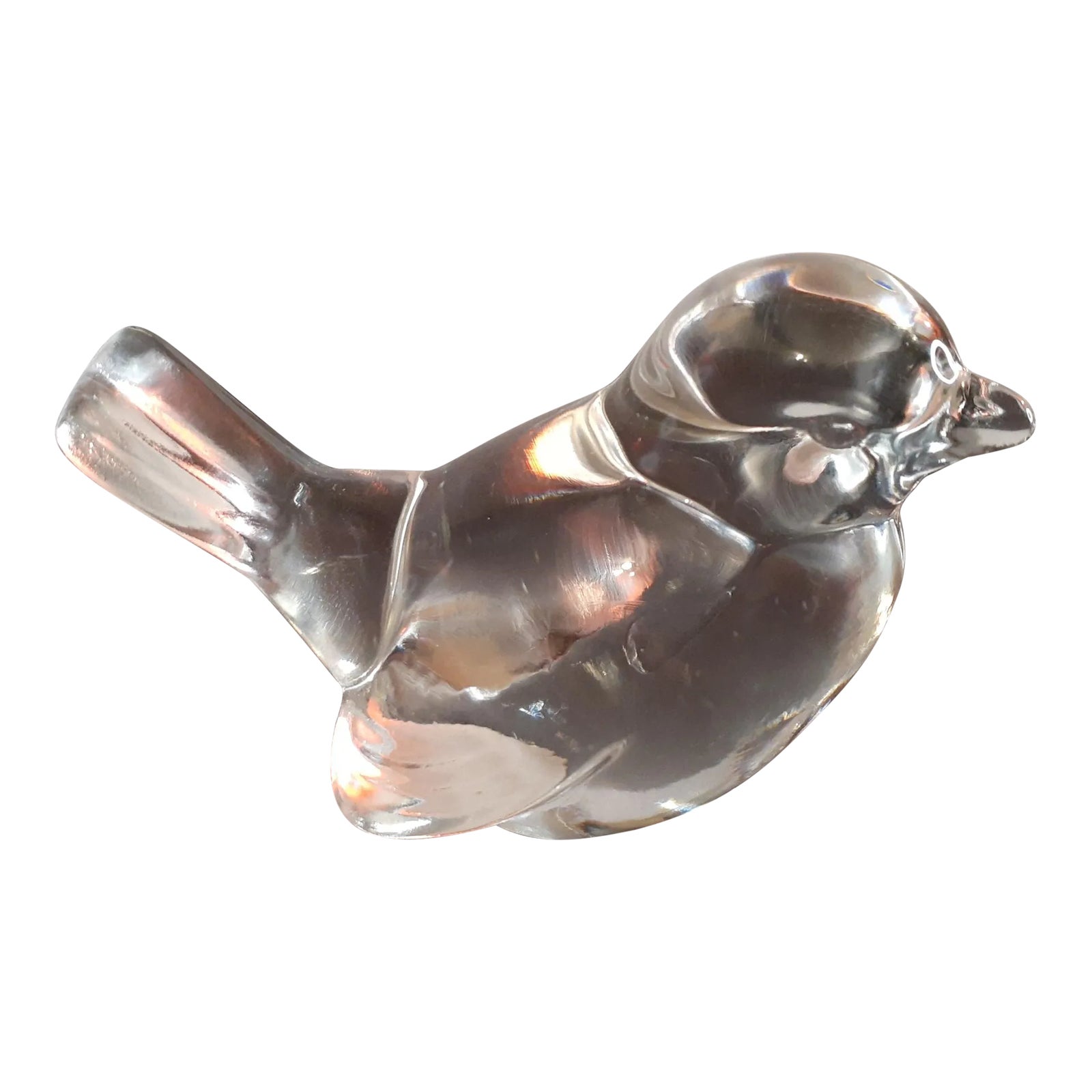 1980s Clear Art Glass Bird Figurine | Chairish