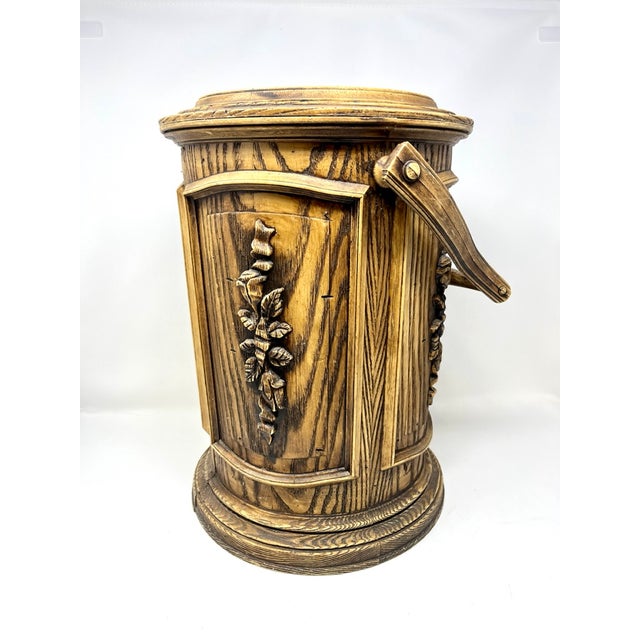 Mid-Century Faux Bois Magnum Ice Bucket | Chairish