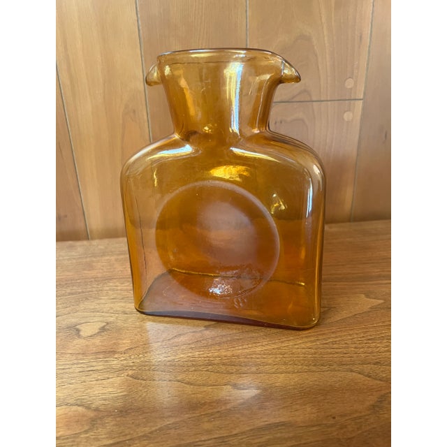 Vintage Yellow Blenko Glass Pitcher | Chairish