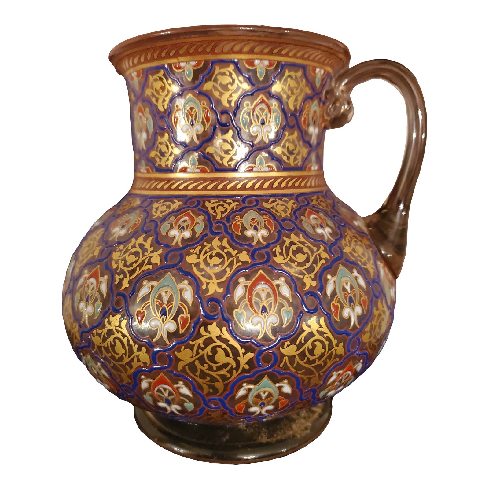 Antique Museum Art Glass Jug Philippe-Joseph Brocard | Chairish