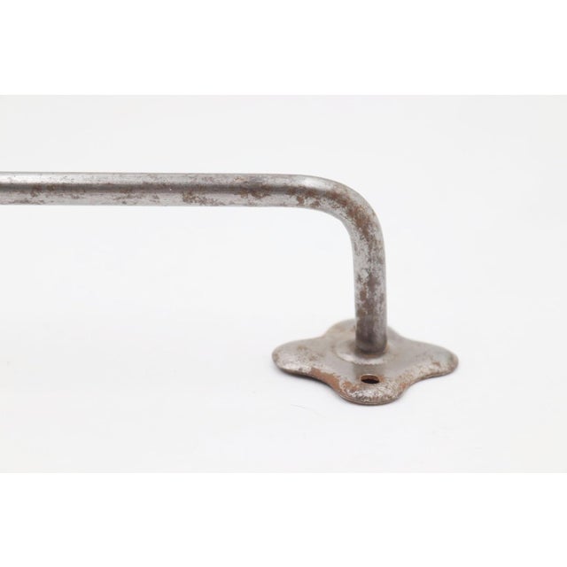 Vintage 24.125 In. Nickel Finish Steel Towel Bar | Chairish