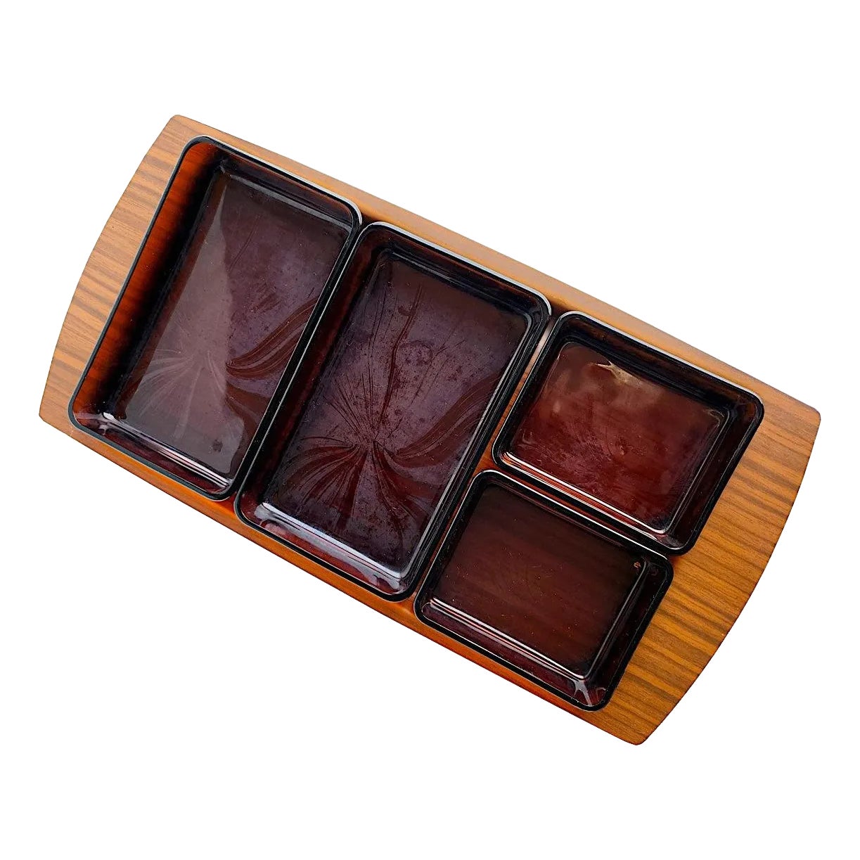 Vintage Vereco France Snack, Aperitif or Hors d'Oeuvre Tray Set, 5 ...