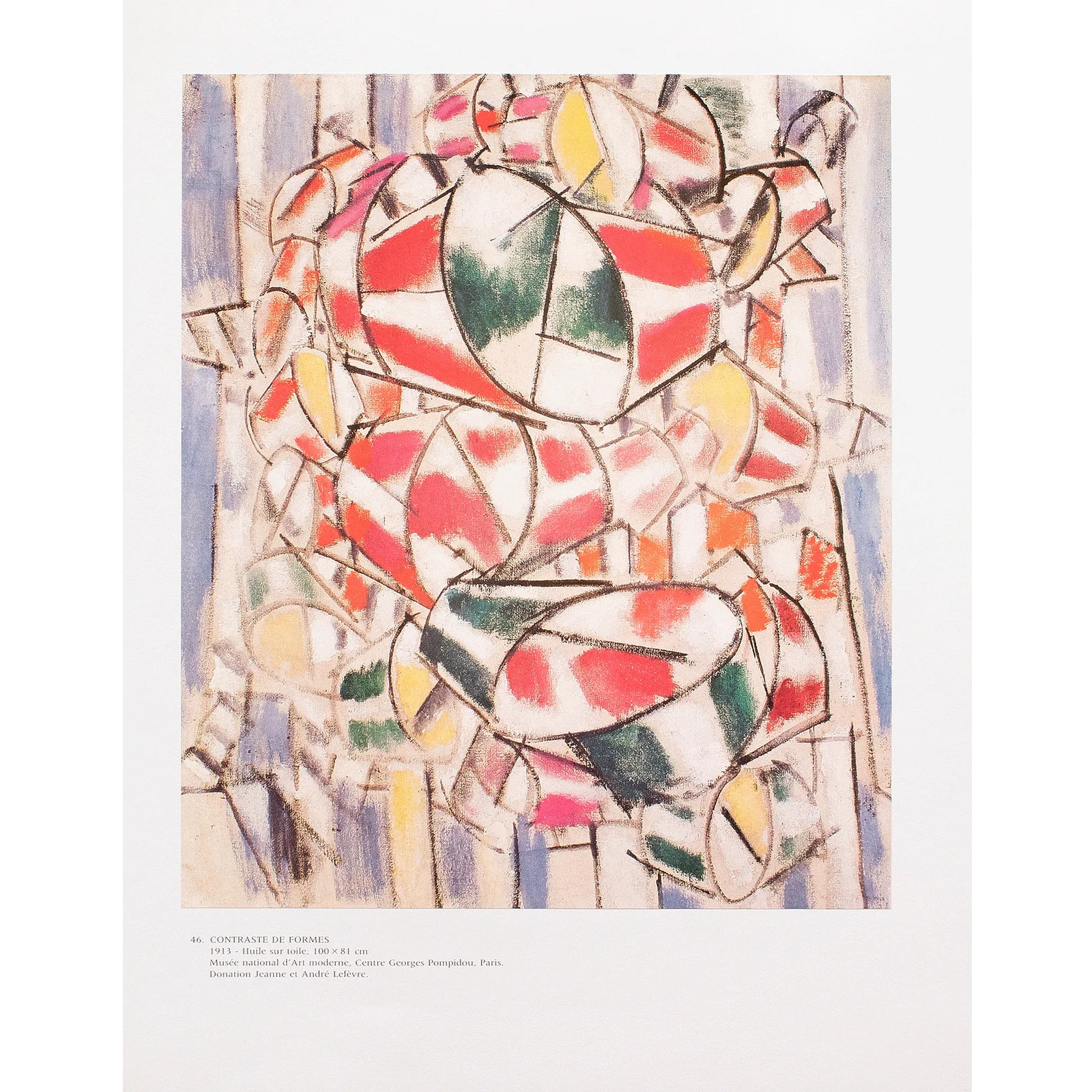 1990 After Fernand Leger "Contrast of Forms (1913)", Full-Color ...