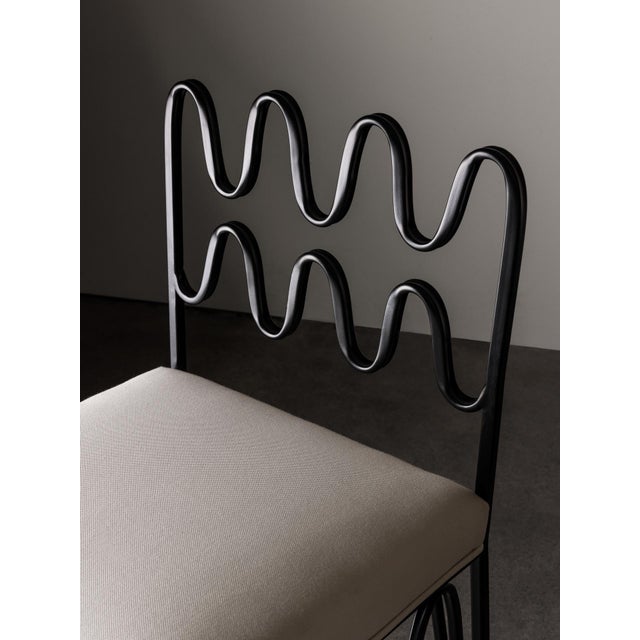 Wave Counter Stool, Black | Chairish