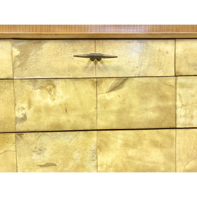 Italian Parchment and Cherrywood Chest of Drawers, 1950s | Chairish