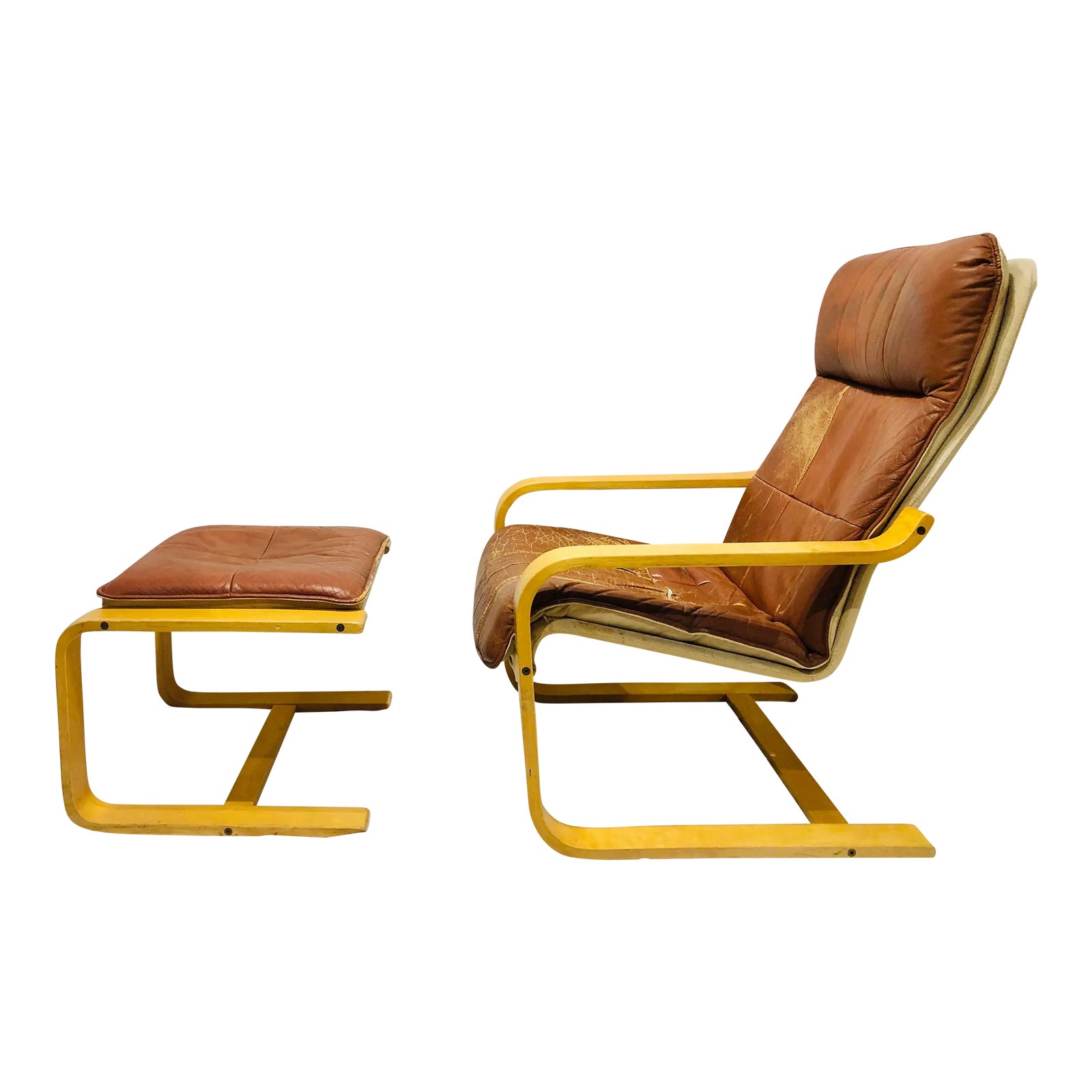 Mid 20th Century Vintage Fribytter Style Cantilever Bentwood Lounge ...