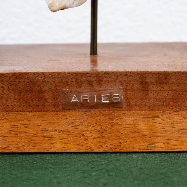 Mid Century Modern Stone Sculpture Ram Martha G Huey Aries Statue ...