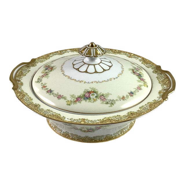 1930s Noritake Loyalo Pattern Covered Casserole Dish | Chairish