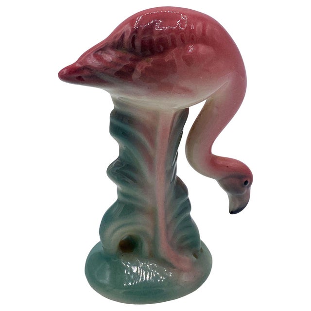Pair of Mid 20th Century Matching Mini Pink Flamingo Ceramic Tabletop ...