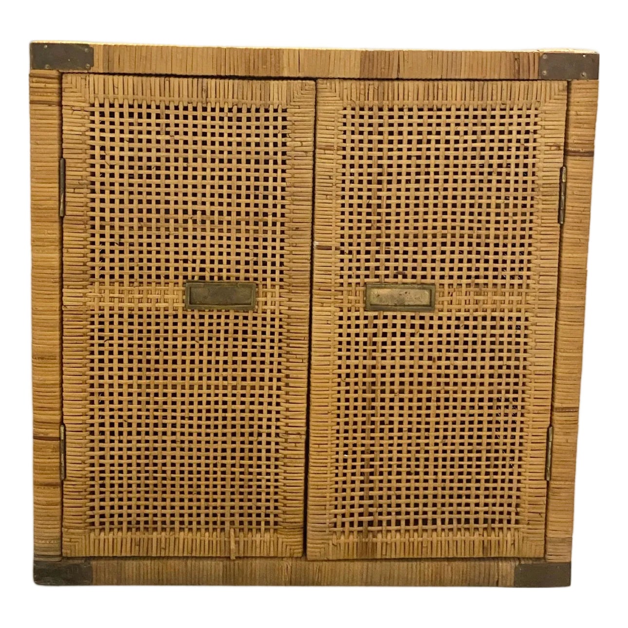 Vintage Wicker Storage Cabinet | Media Cabinet | Clothing Storage ...