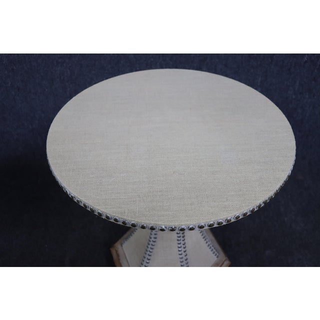 Linen Cocktail Table | Chairish