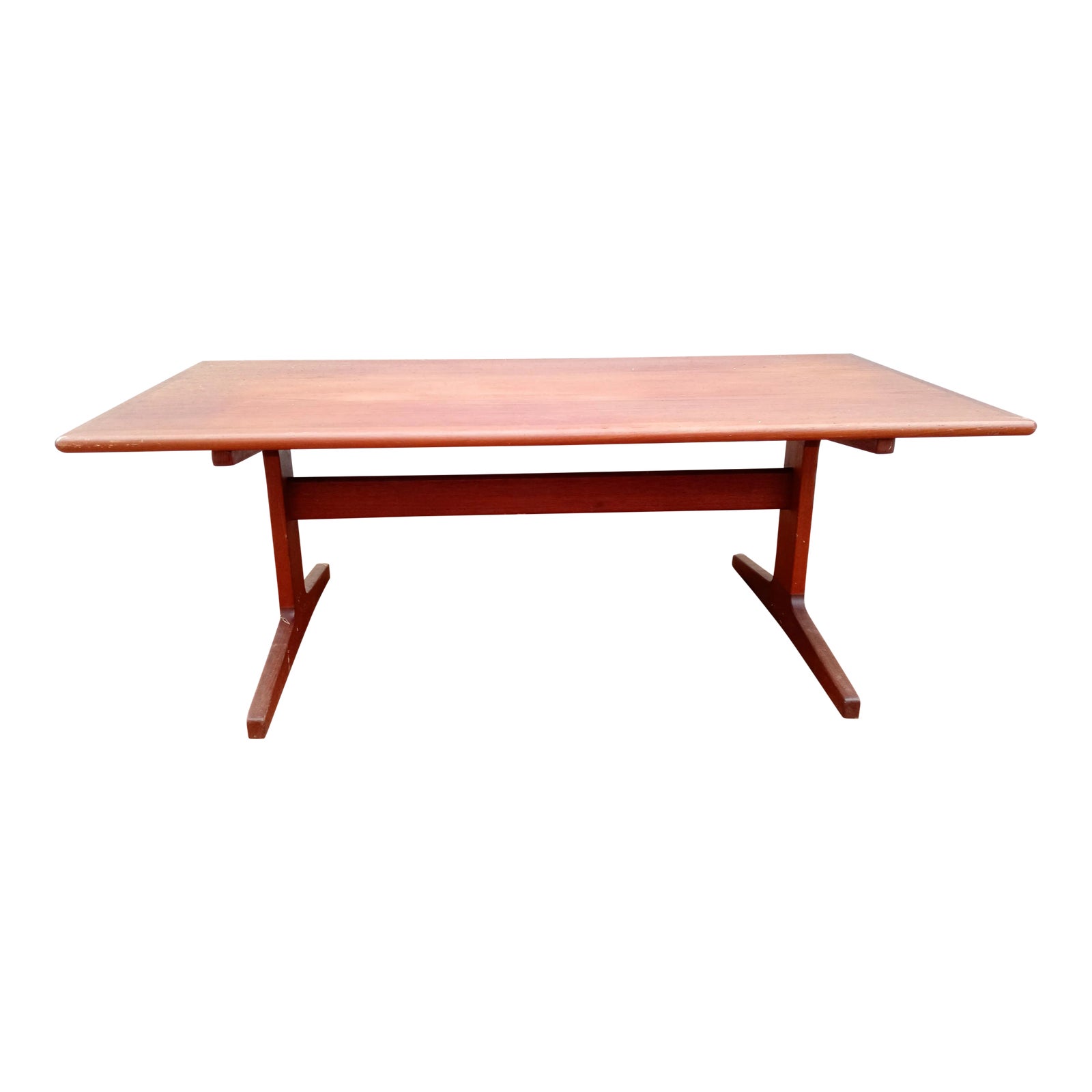 1960s Danish Sled Leg Coffee Table | Chairish