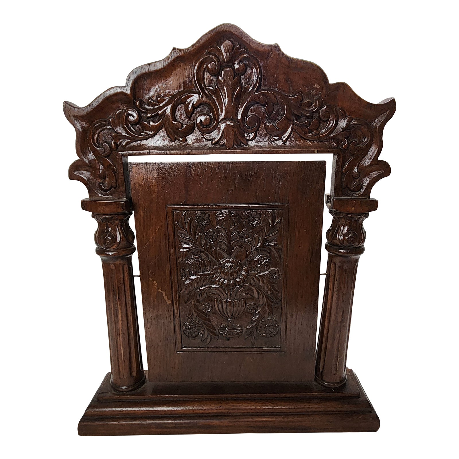 Antique Victorian Oak Candlelight Screen Block, Circa 1850-1875 | Chairish