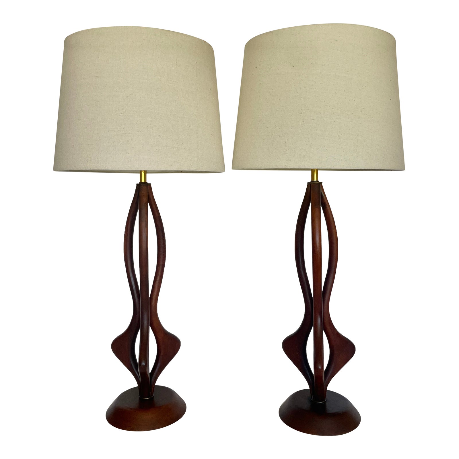 Large Pair of Midcentury Modern Table Lamps | Chairish