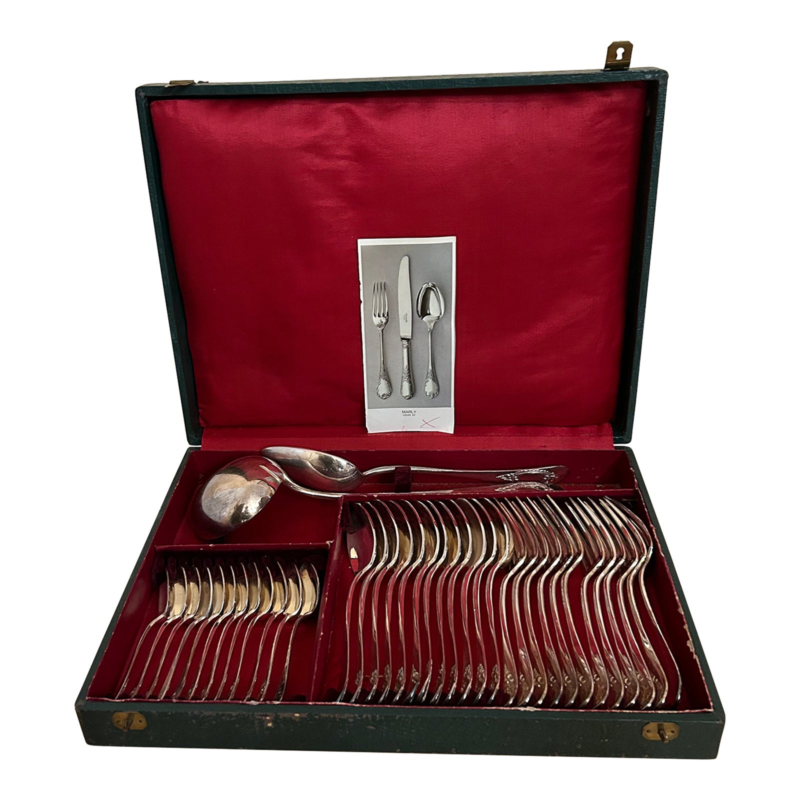 Mid 20th Century Christofle Sterling Silver Flatware Set- 38 Pieces ...