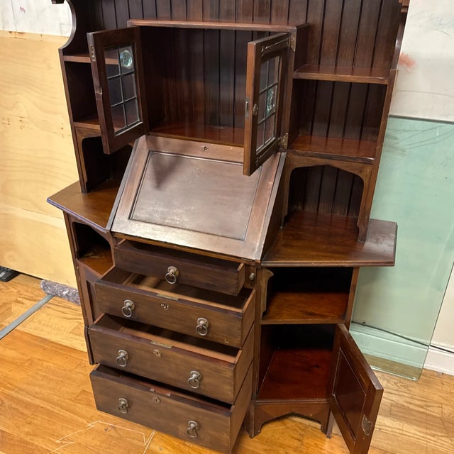 19th Century Antique Writing Secretary Cabinet | Chairish