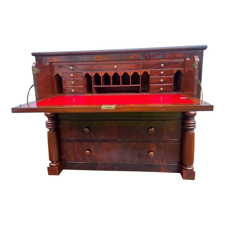 19th Century Antique American Empire Flame Mahogany Baltimore Butler’s ...
