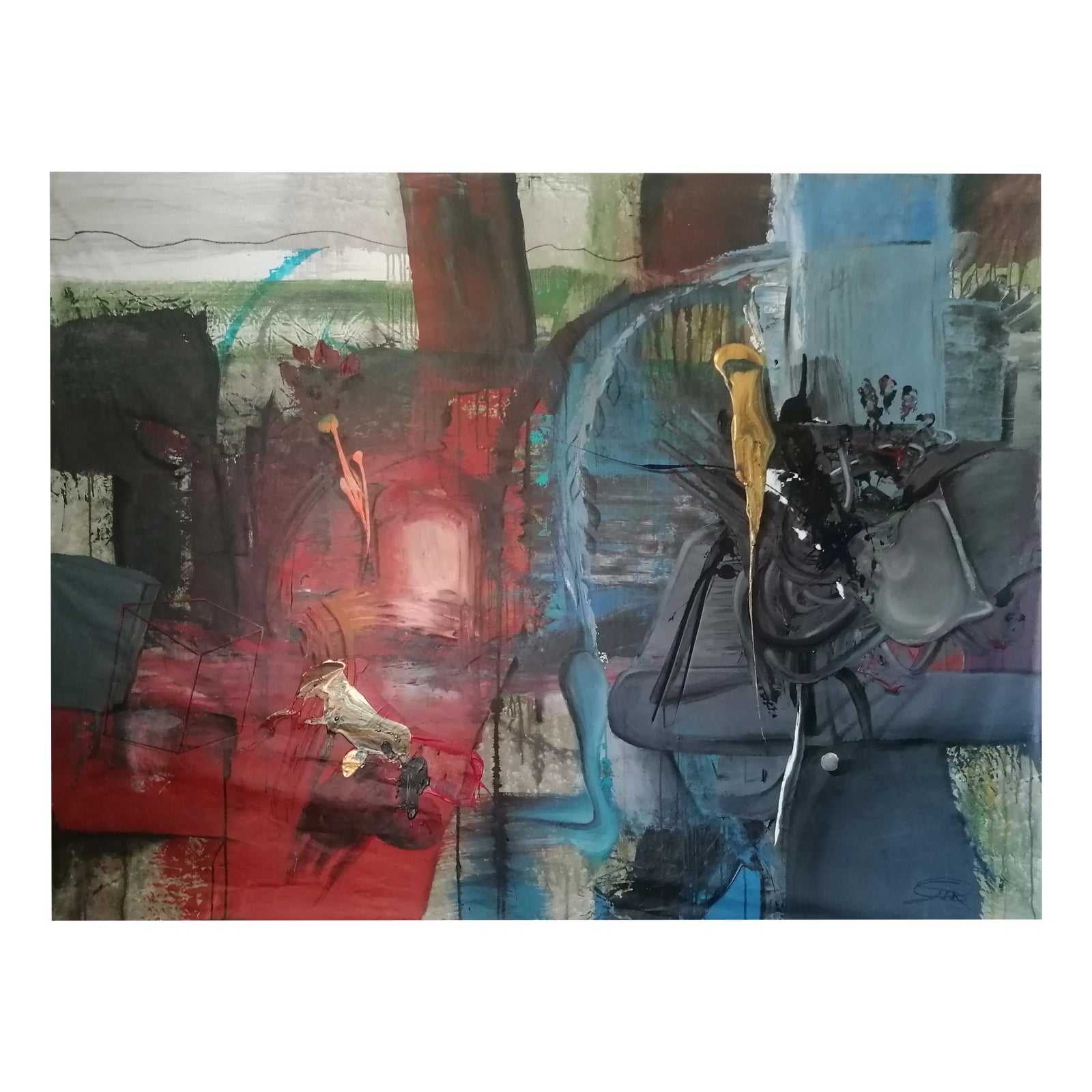 Stefano Mazzolini, Bettle, 2023, Acrylic & Oil on Canvas | Chairish