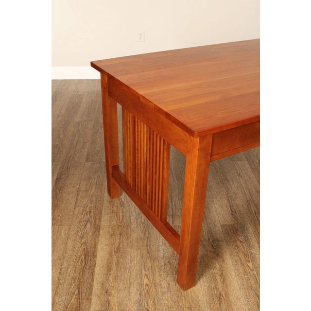 Stickley Mission Collection Cherry Spindle Writing Desk | Chairish