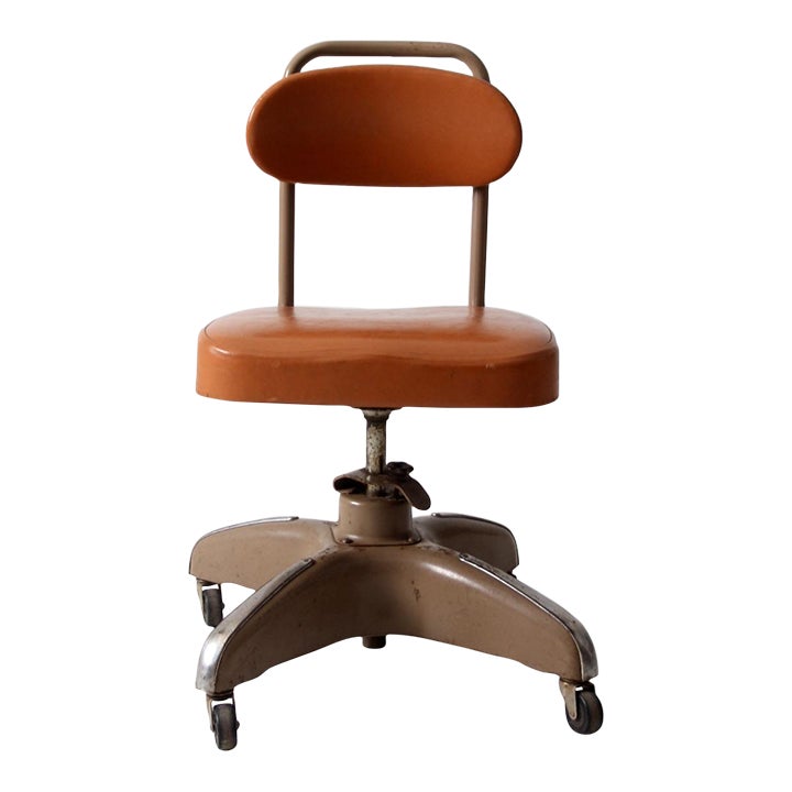 Vintage Industrial Swivel Desk Chair | Chairish