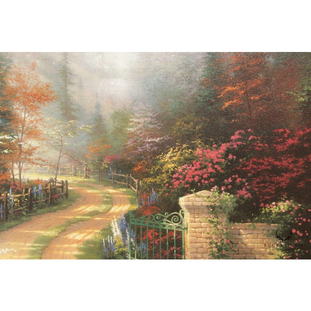 Thomas Kinkade 'Spring Gate' Lithograph Canvas Print, Custom Framed ...