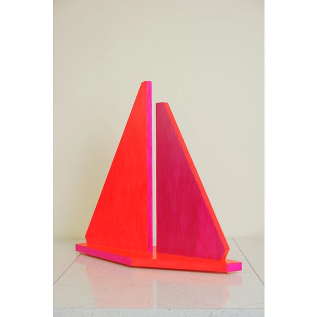 Contemporary Abstract Sailboat Sculpture | Chairish