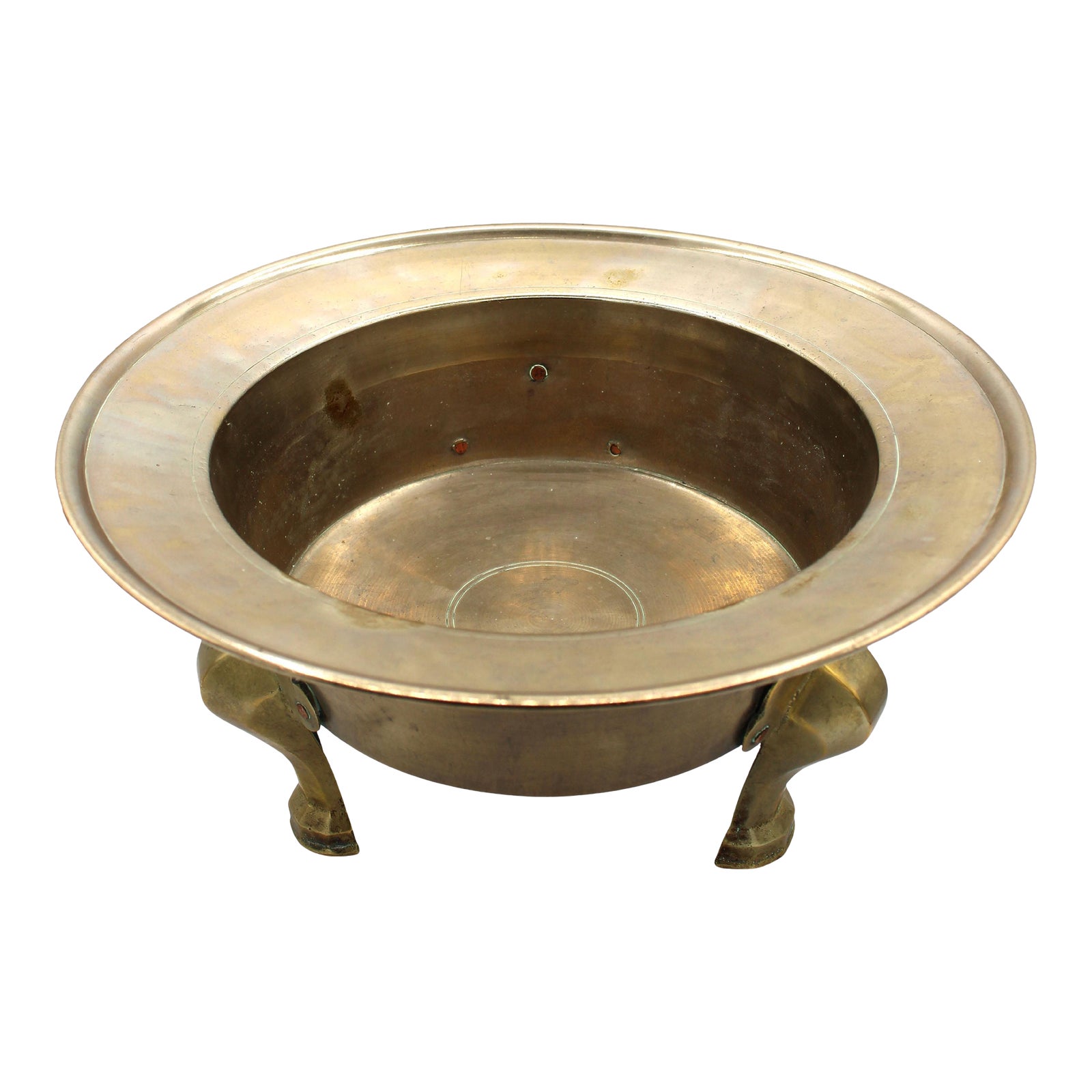 Later 19th Century Korean Brazier (Hibachi), Brass on Three Legs | Chairish
