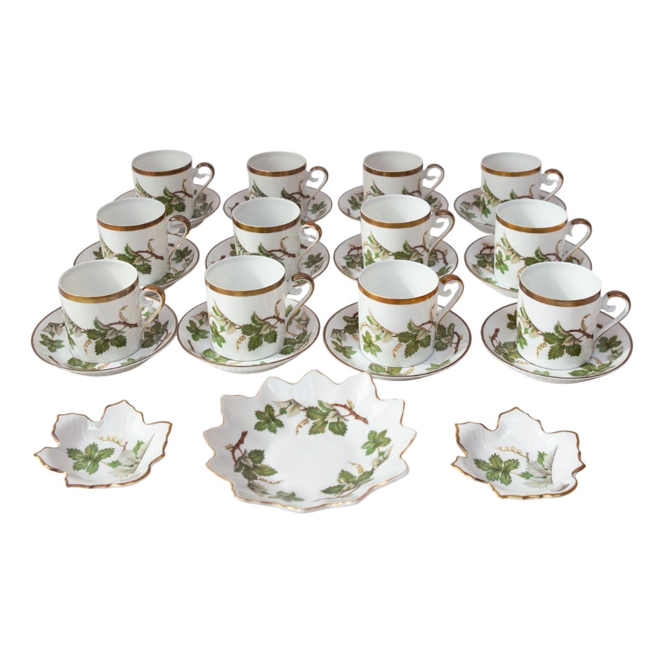 Swedish Vinranka Coffee Service for 12 in Porcelain from Hackefors ...