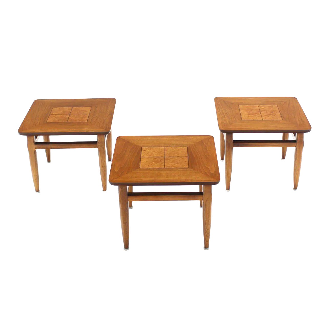 Vintage Mid Century Square End Tables- Set of 3 | Chairish