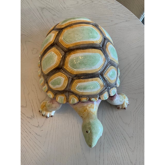 Vintage Ceramic Turtle Statue | Chairish