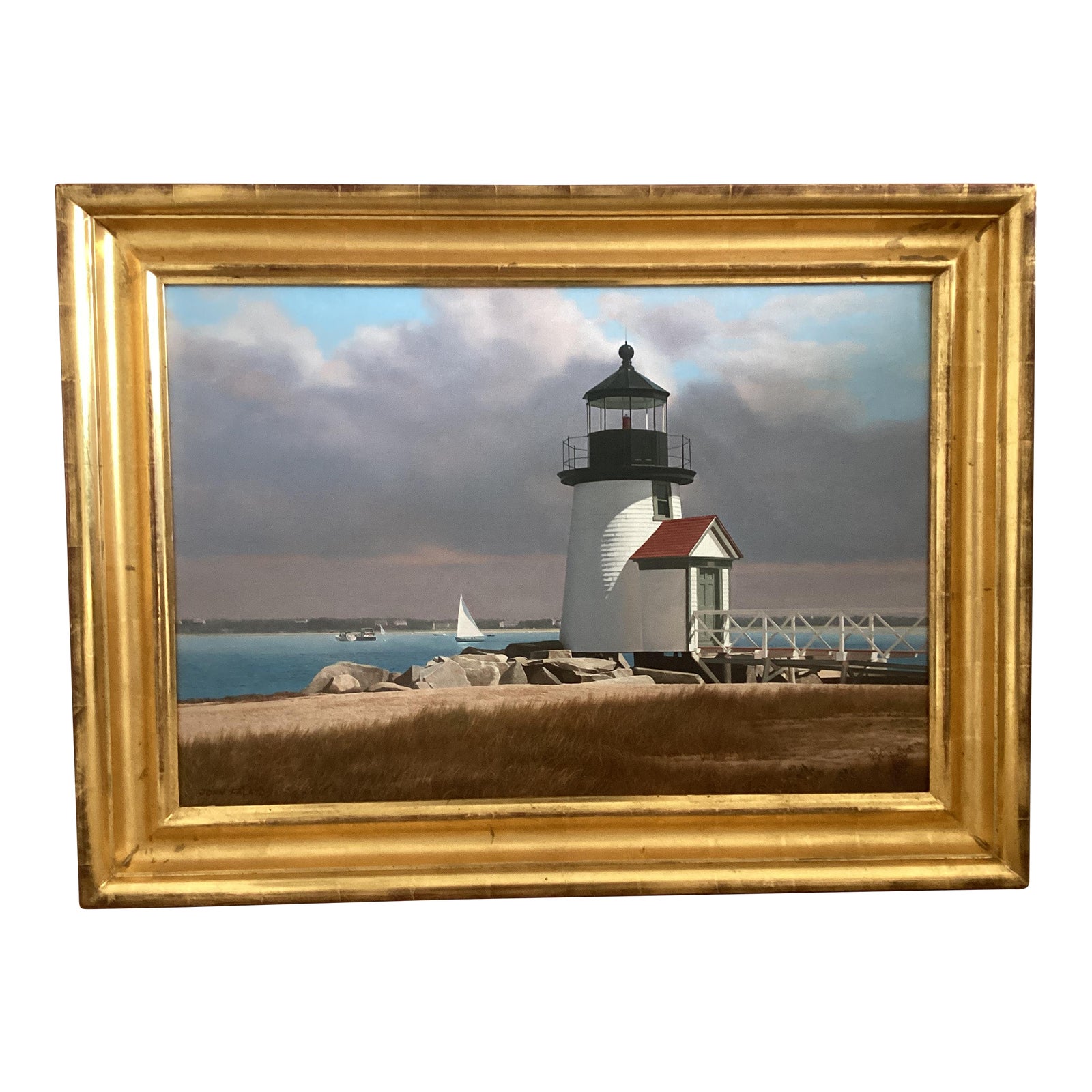 1990s ‘Brant Point Afternoon’’ (Nantucket, Ma) Original Painting by ...