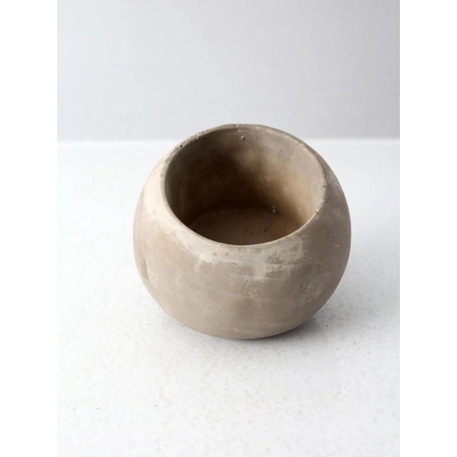 Vintage Cement Orb Planter | Chairish