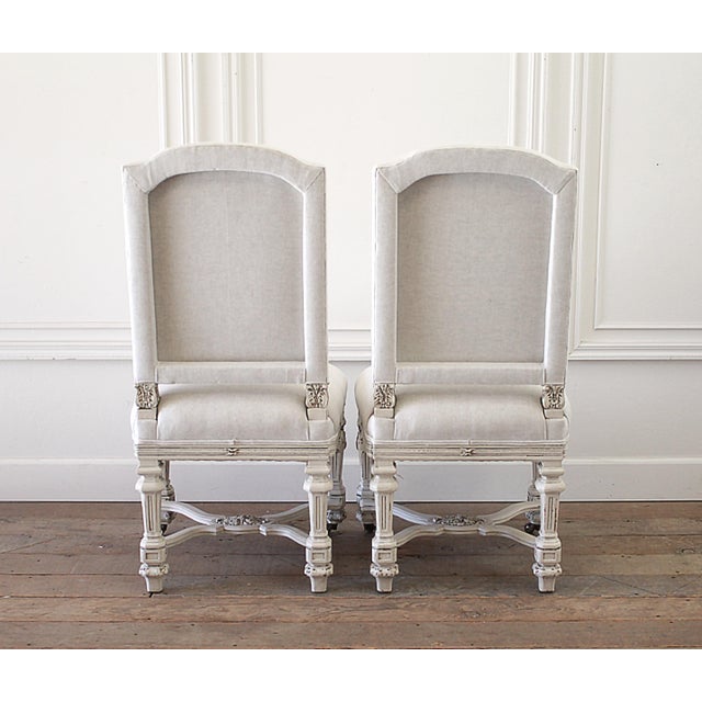 Vintage Mid Century Carved Parsons Chair | Chairish