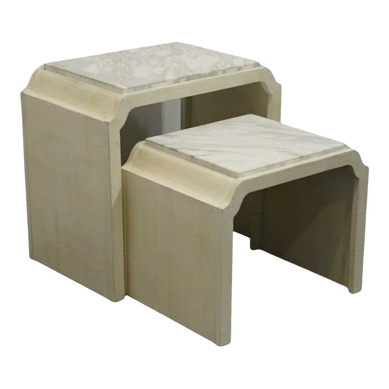 Hooker Furniture Off White Coastal Contemporary 26" Granite Top Nesting ...