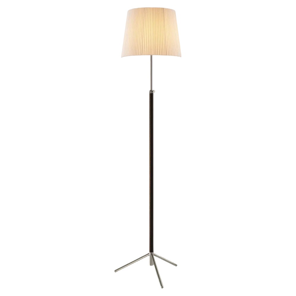 Natural and Chrome Label G3 Floor Lamp by Jaume Sans | Chairish