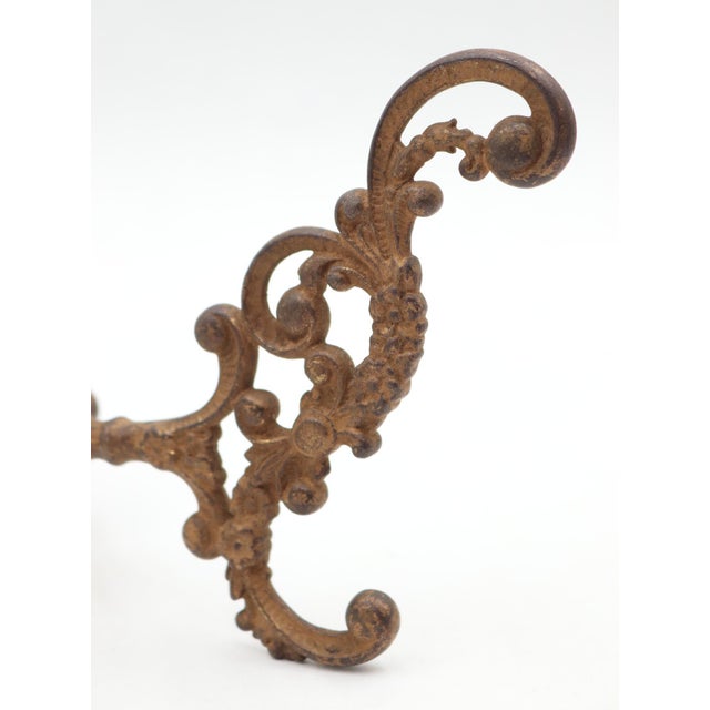 Antique Painted Cast Iron Victorian Hall Tree Hook | Chairish