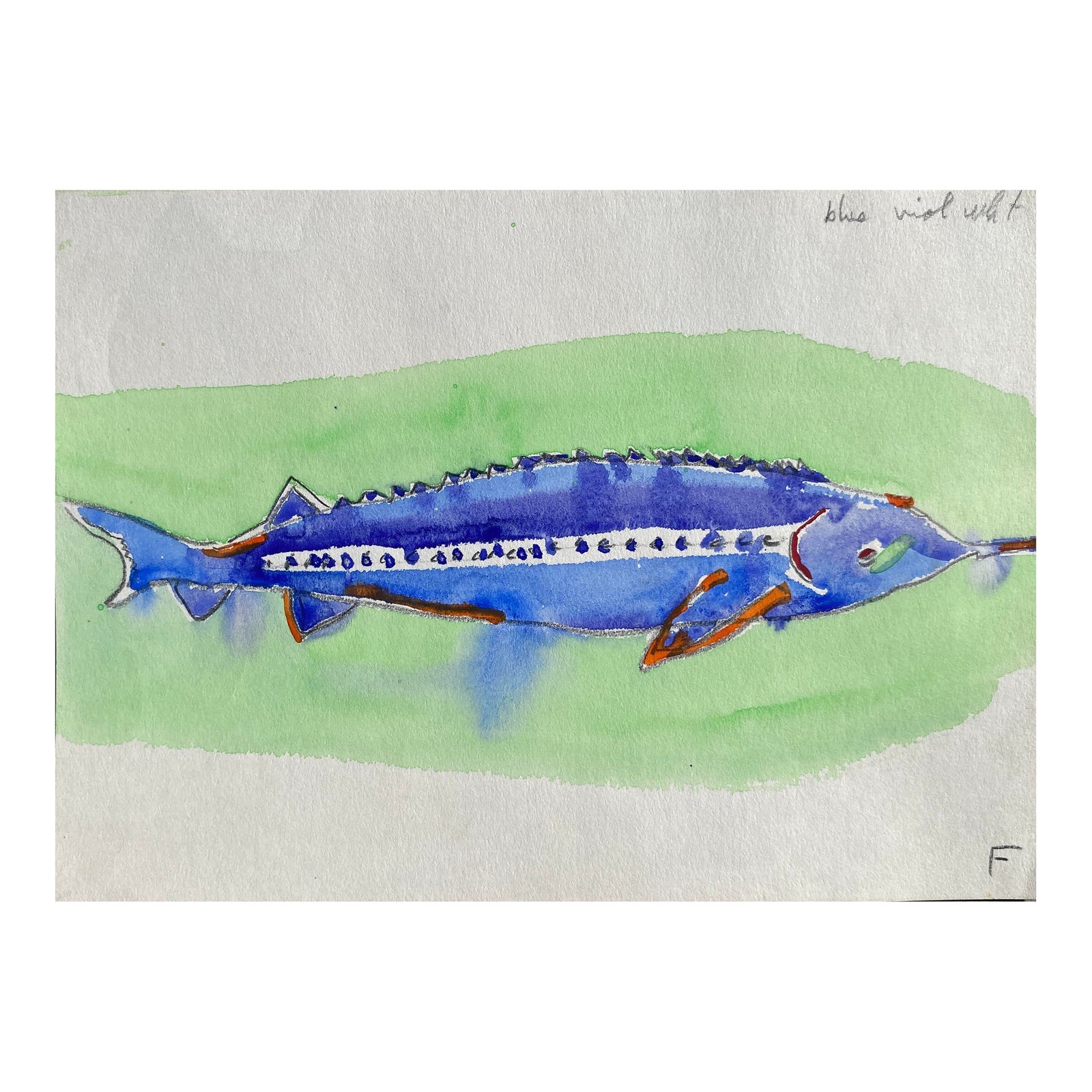 1980s Frank Wallace Fish Watercolor | Chairish