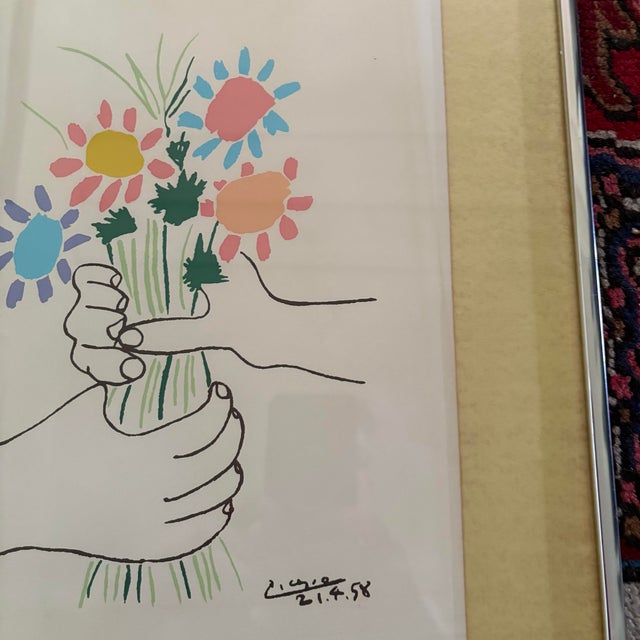 Pablo Picasso Vintage Mid Century Modernist Lithograph Print Metal ...