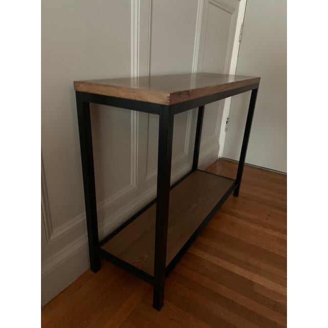 Wood and Metal Console Table | Chairish