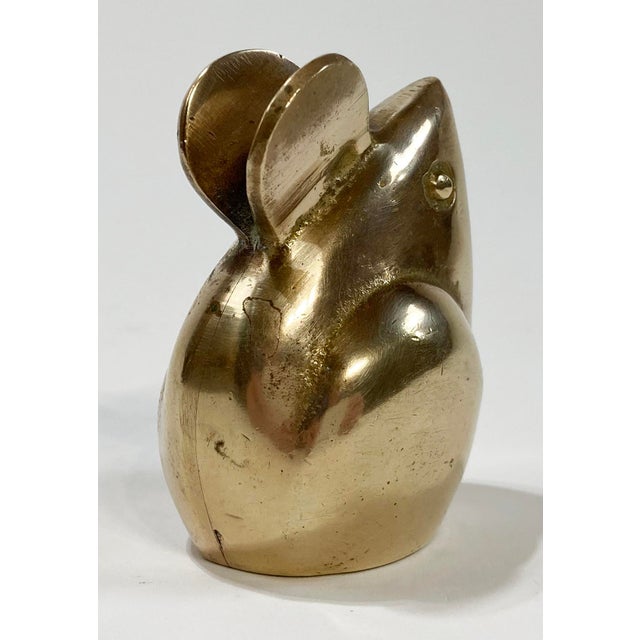 Solid Brass Mouse Paper Weight | Chairish